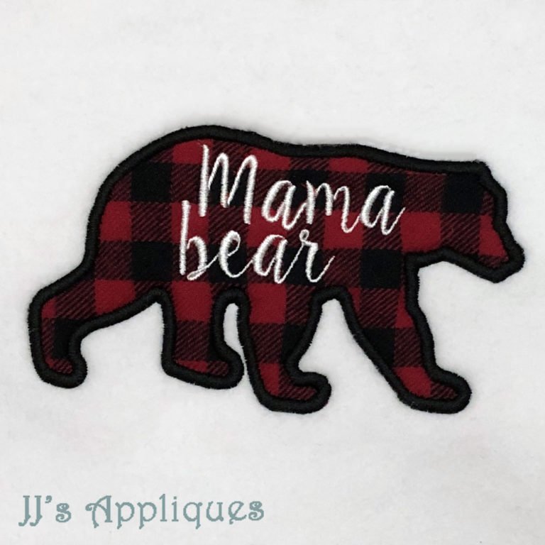 Family Bears Set of 5 - JJ's Appliqués Machine Embroidery